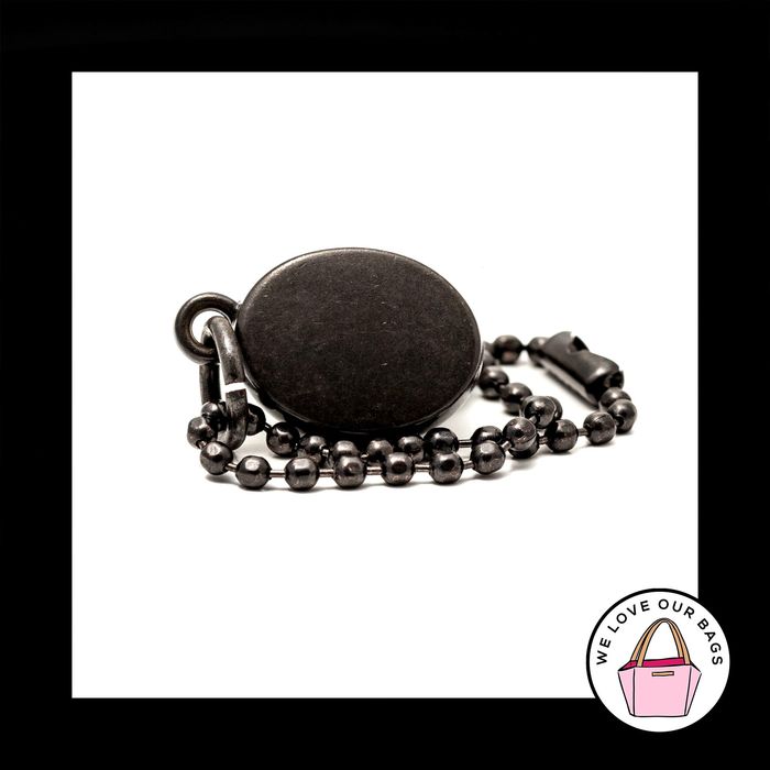 Coach COACH HORSE CARRIAGE THICK OVAL BLACK GUNMETAL BAG CHARM FOB ...