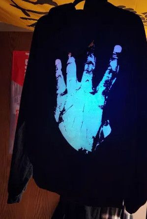 Revenge XXXTENTACION Kill Hand Hoodie (Glow In The Dark/Blacklight ...