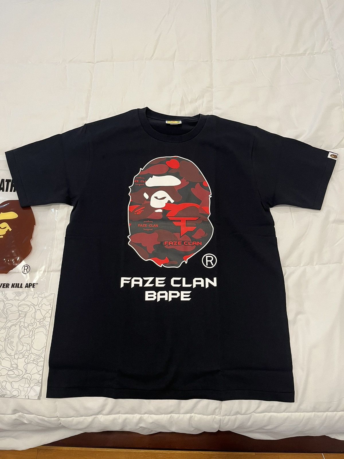 Bape Bape x Faze Clan Tee Black | Grailed