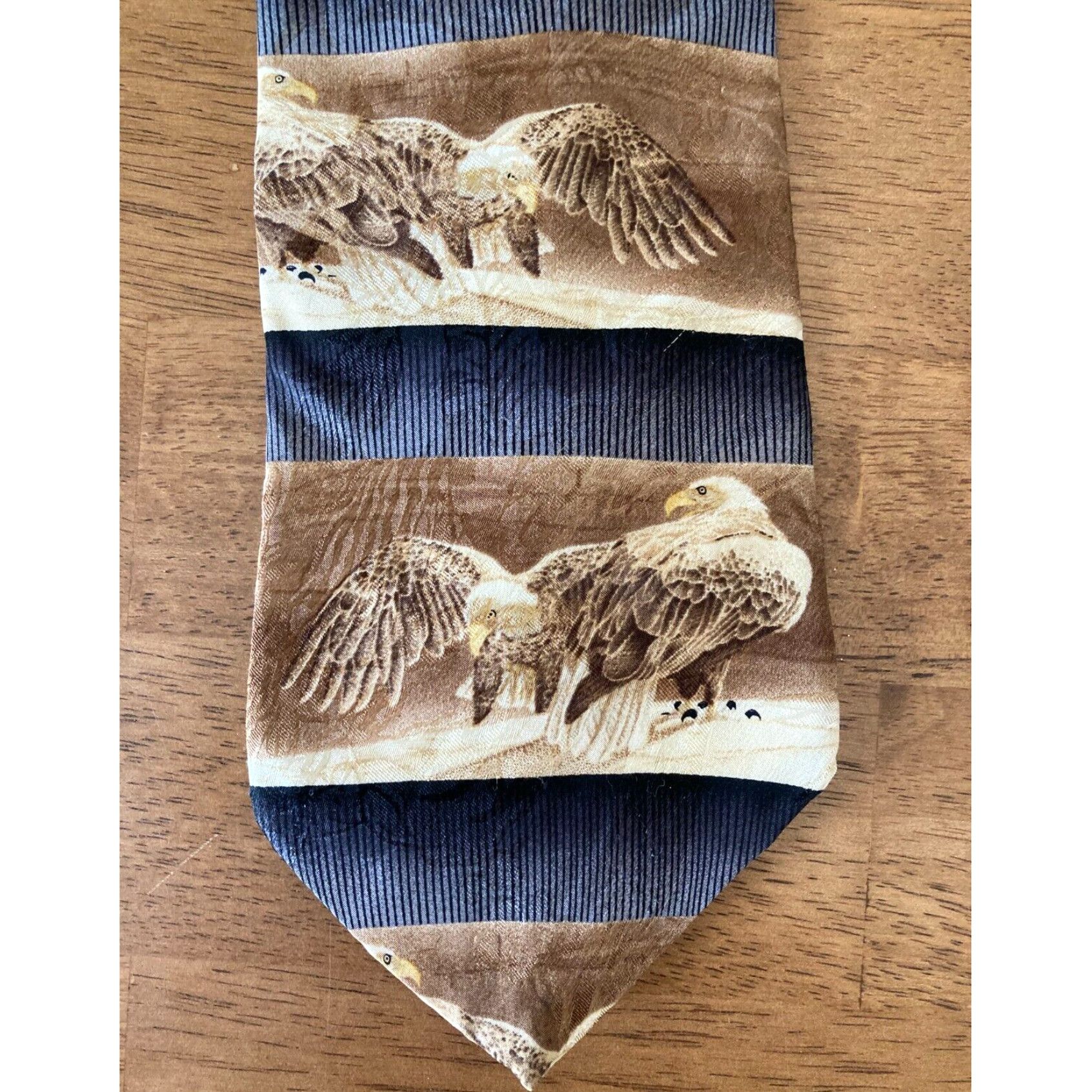 Vintage Cliff Dwellers Eagles Design 100 Percent Silk Endangered ...