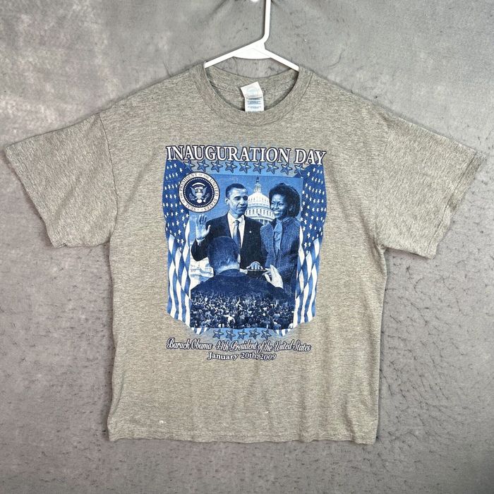 Delta Barack Obama President Inauguration Day T Shirt Adult Large Gray ...