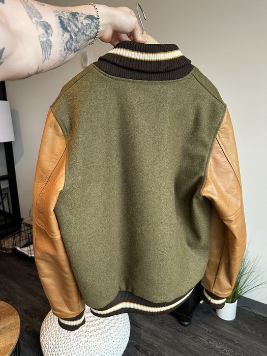 Dehen 1920 Dehen 1920 Varsity Jacket Olive Moss Rust | Grailed