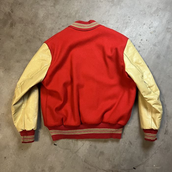 Vintage Vintage 1985 Pheonix Red/Tan Varsity Jacket | Grailed