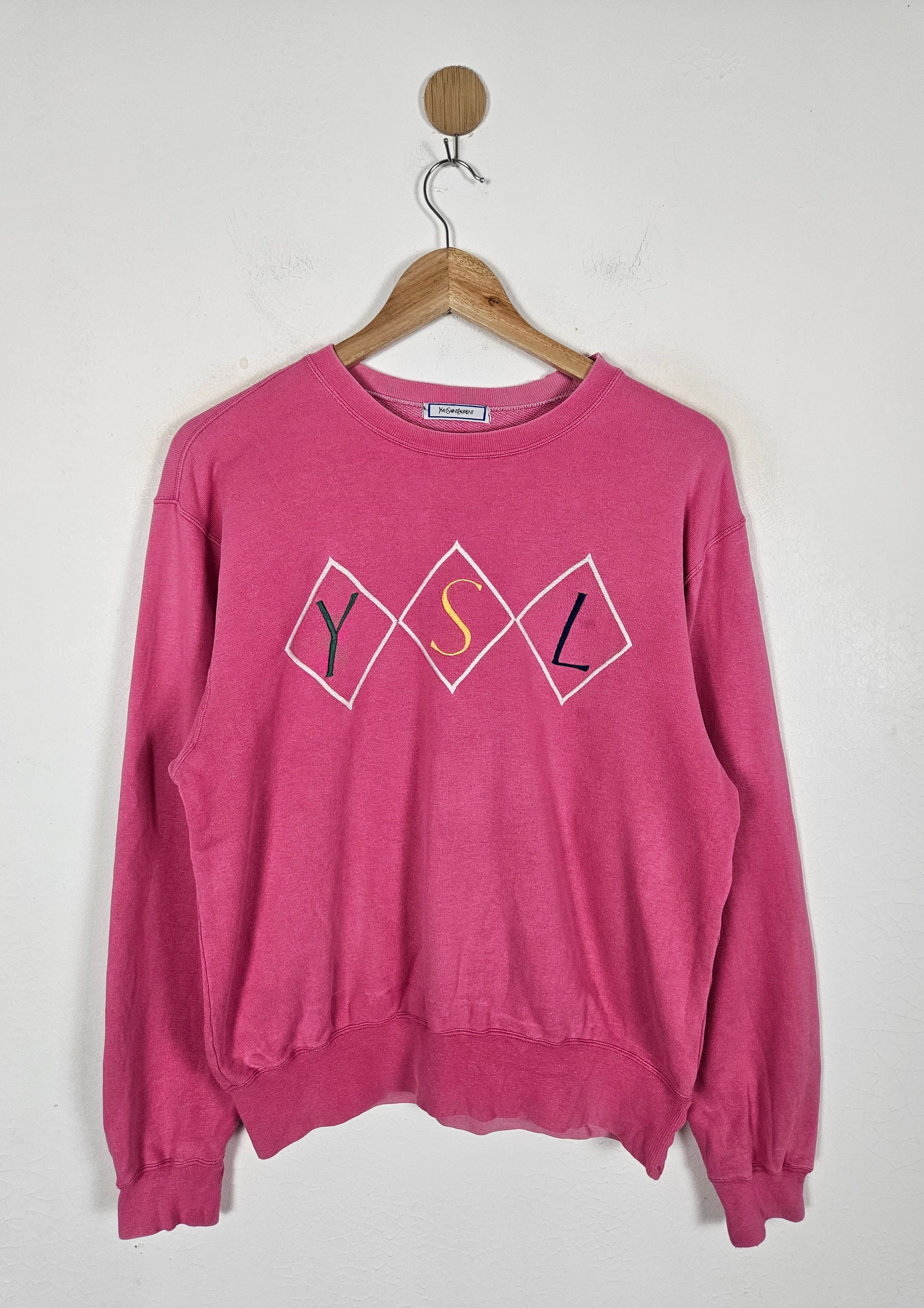 Yves Saint Laurent Vintage Yves Saint Laurent Ysl embroidery Sweatshirt ...