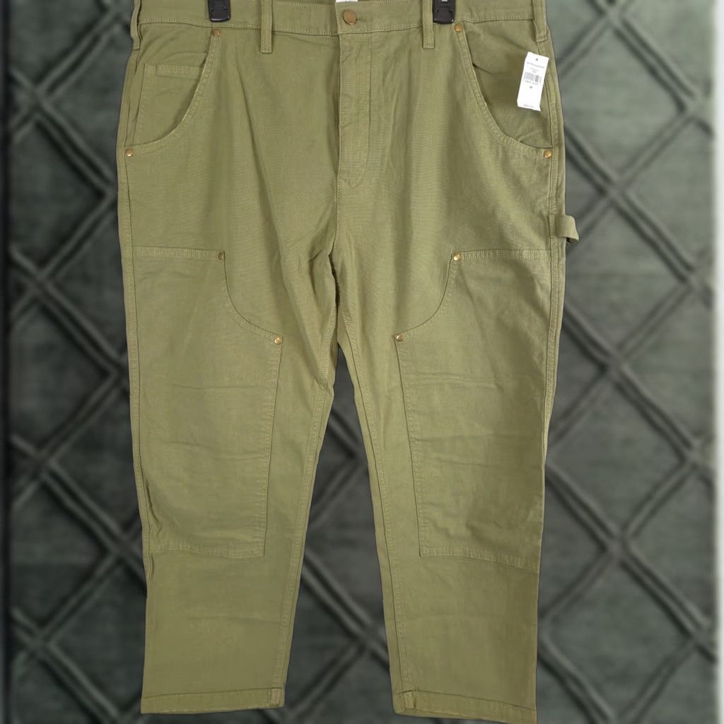 Gap VINTAGE Gap Carpenter Pants Canvas Double Knee Olive Relaxed Fit ...