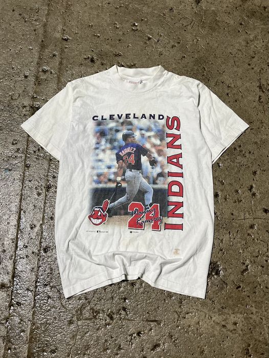 Vintage VINTAGE 90s CLEVELAND INDIANS MANNY RAMIREZ CHIEF WAHOO TEE | Grailed