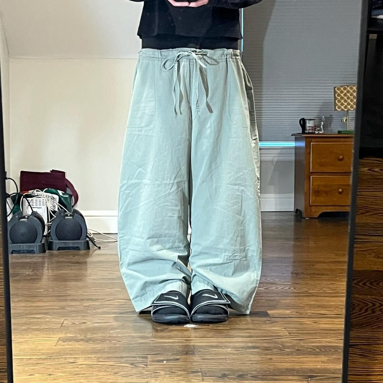 Vintage vintage 2000s baggy wide leg olive green cherokee sweatpants ...