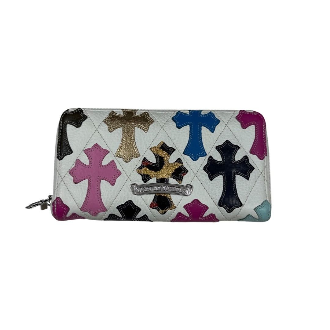 Chrome Hearts White Leather Multi Cross Chrome Hearts Wallet | Grailed