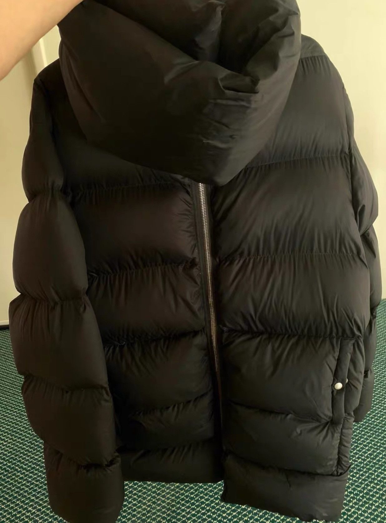 Rick Owens Rick Owens 21FW Black Neck Long Down Jacket | Grailed