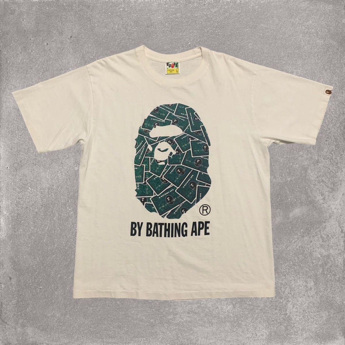 Bape Bape Large Ape Head Card Member Money White Tee | Grailed