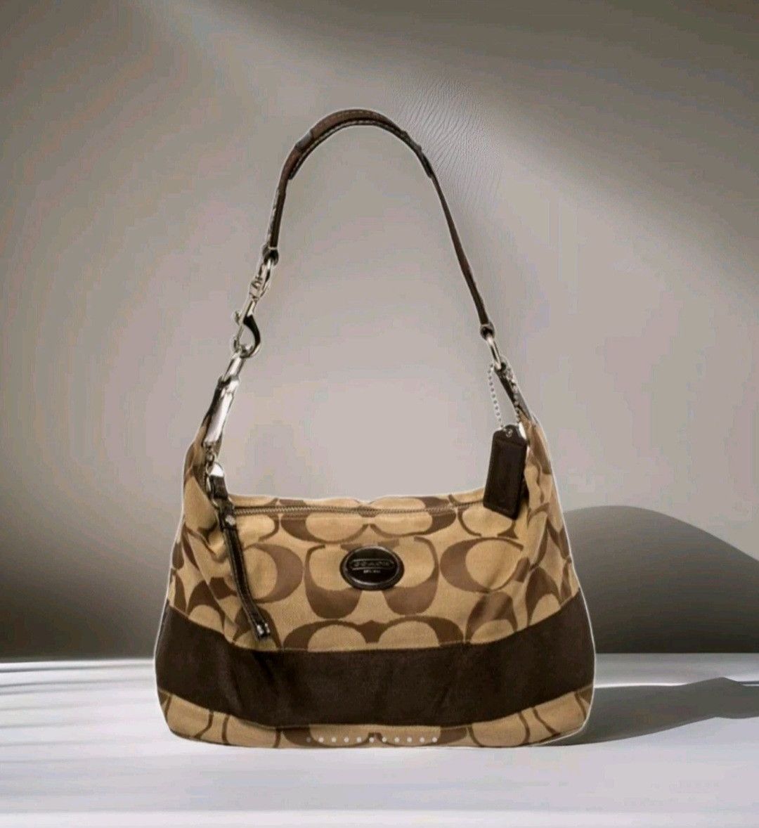 Coach COACH SIGNATURE MONOGRAM HOBO SHOULDER BAG | Grailed