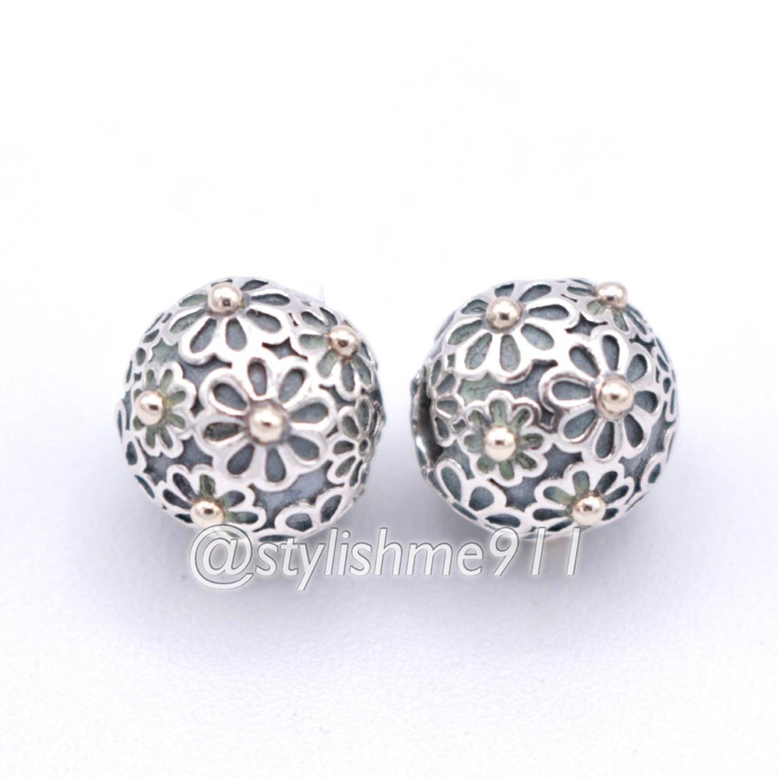 pandora Authentic PANDORA Lazy Daisy Clip with 14K Gold | Grailed