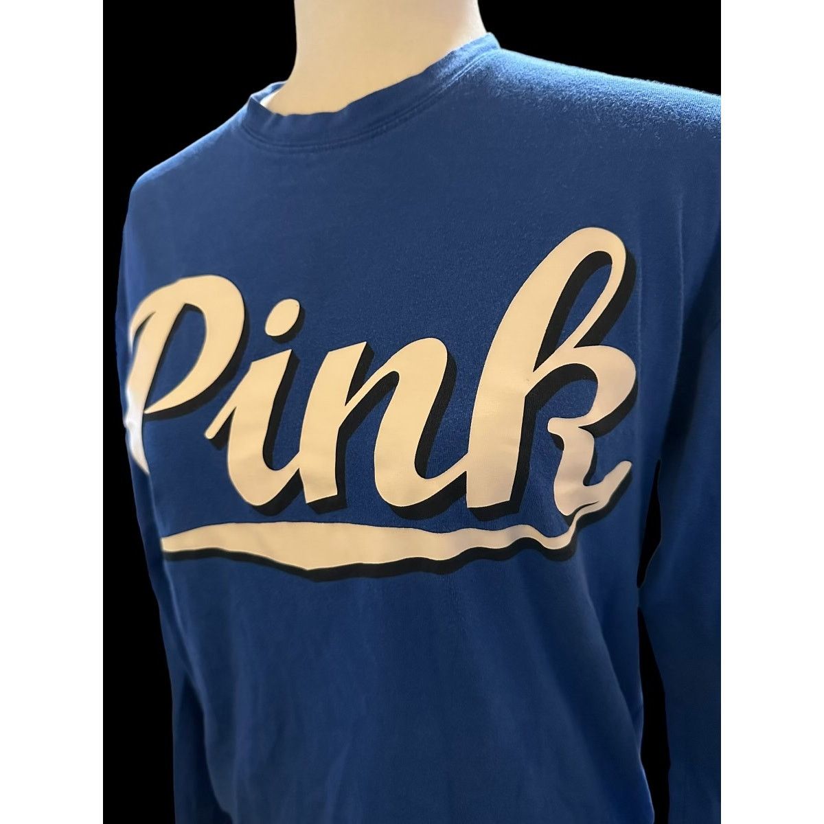 Victoria's Secret Victorias Secret PINK Royal Blue White Script Print ...