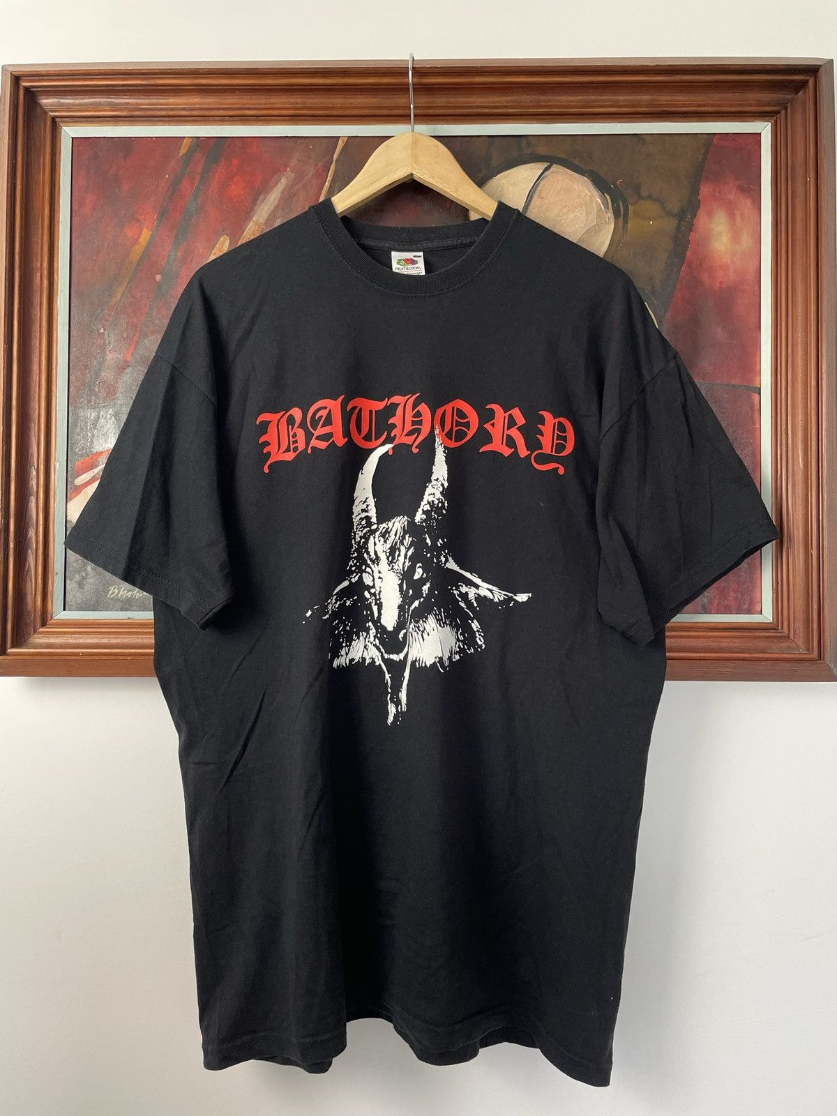 Band Tees × Vintage Bathory Vintage 00s Goat Rare Band Metal Two Sided Print Tee | Grailed
