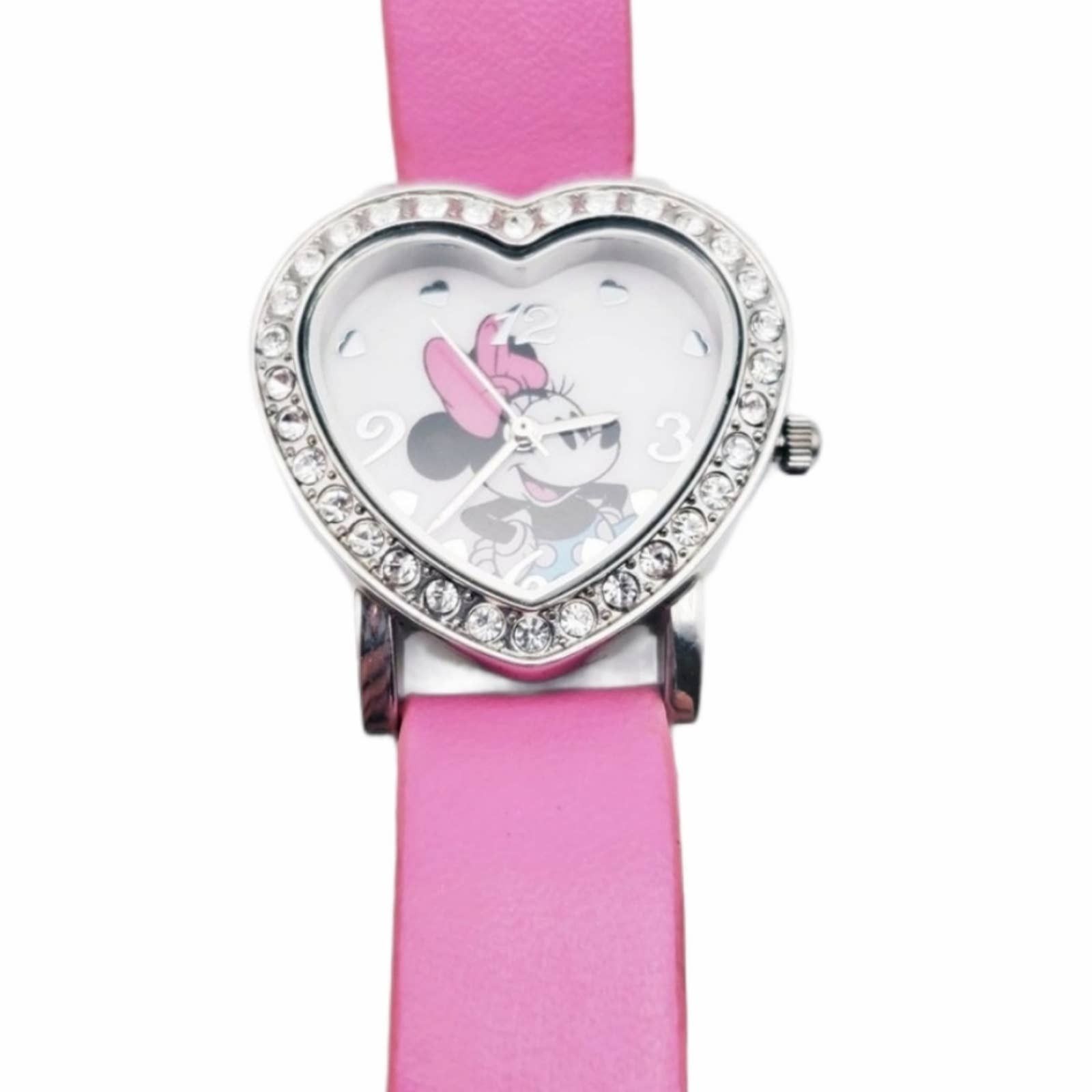 Disney Adorable Disney Pink Heart Minnie Mouse Watch | Grailed