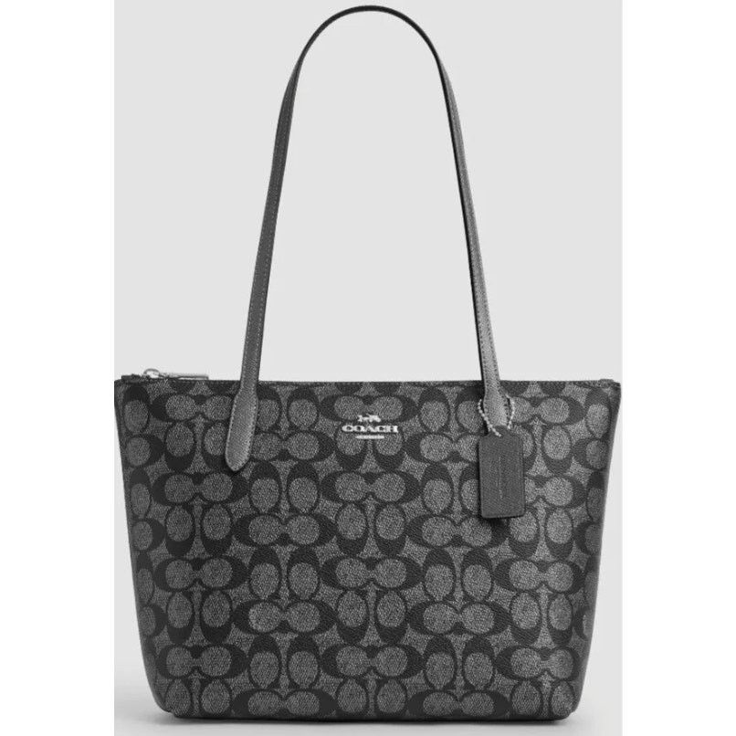 Coach Coach CW396 Fiona Zip Tote Bag In Signature Canvas Gunmetal | Grailed
