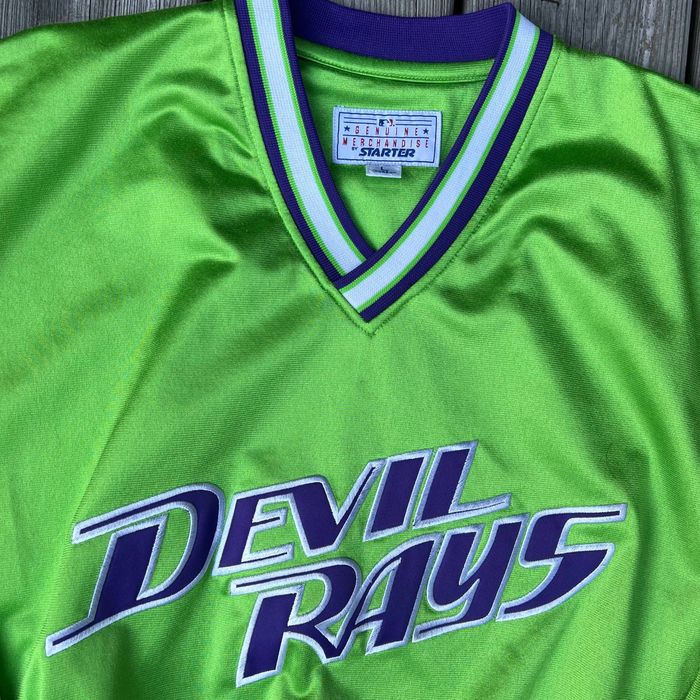 Vintage Vintage lime green Tampa devil rays starter 90s pullover | Grailed