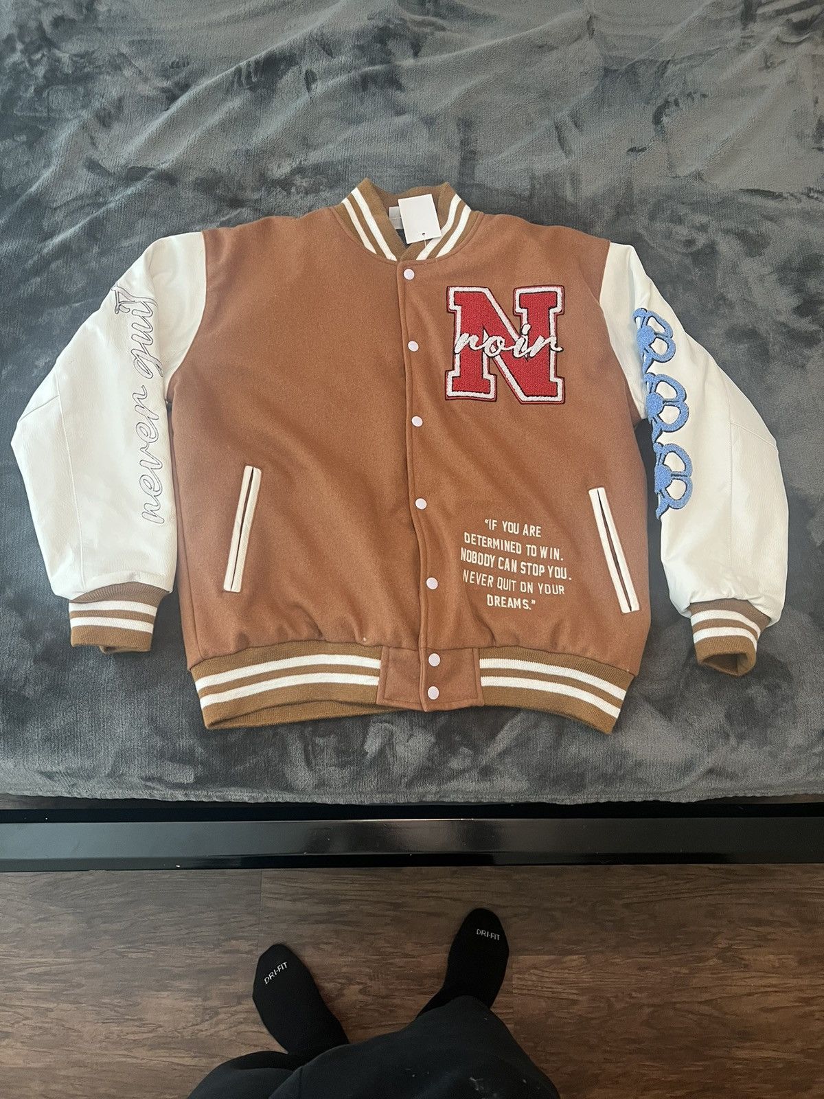 Hypebeast Never Quit Bomber Jacket | Grailed
