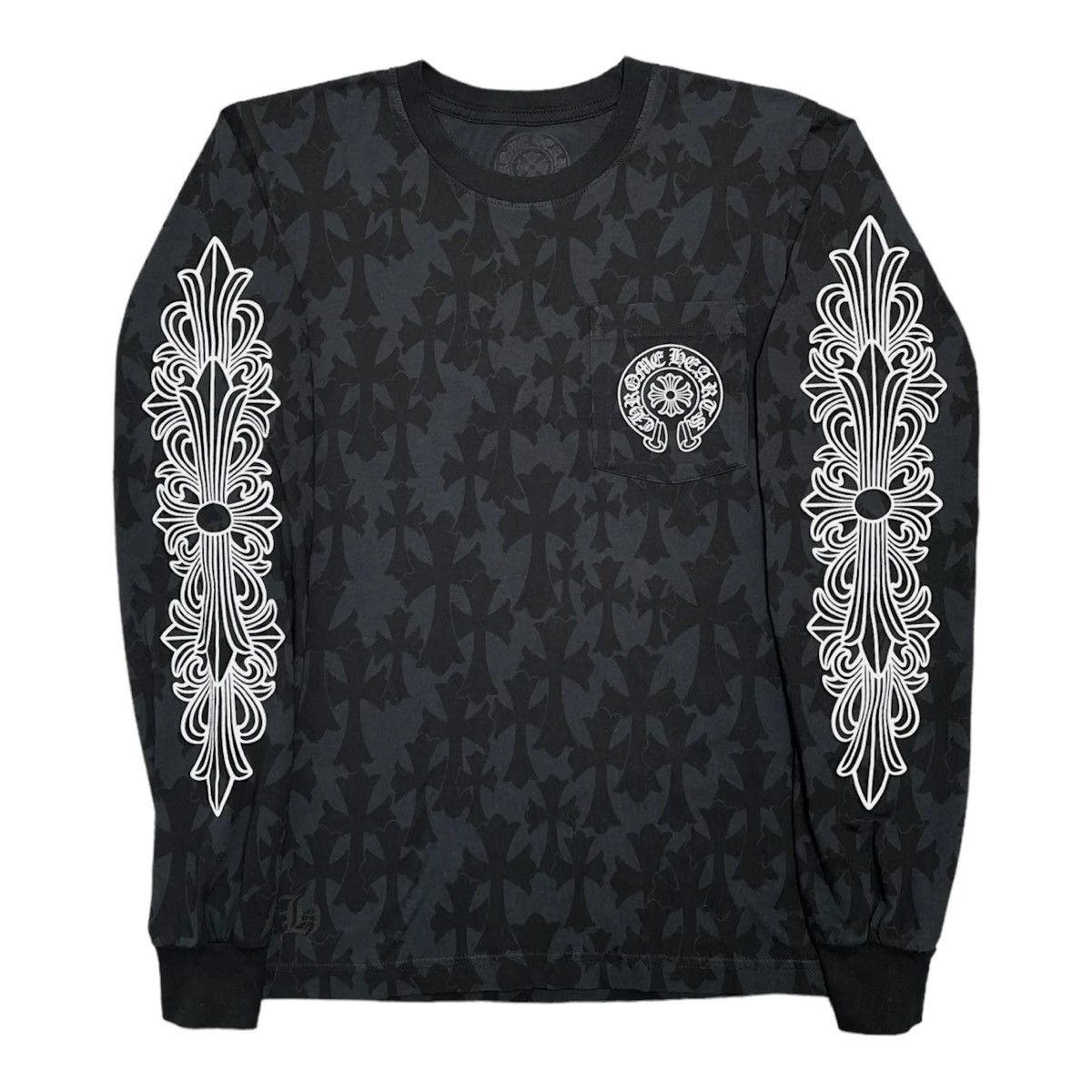 Chrome Hearts Chrome Hearts All Over Monogram Long Sleeve Tee Shirt ...