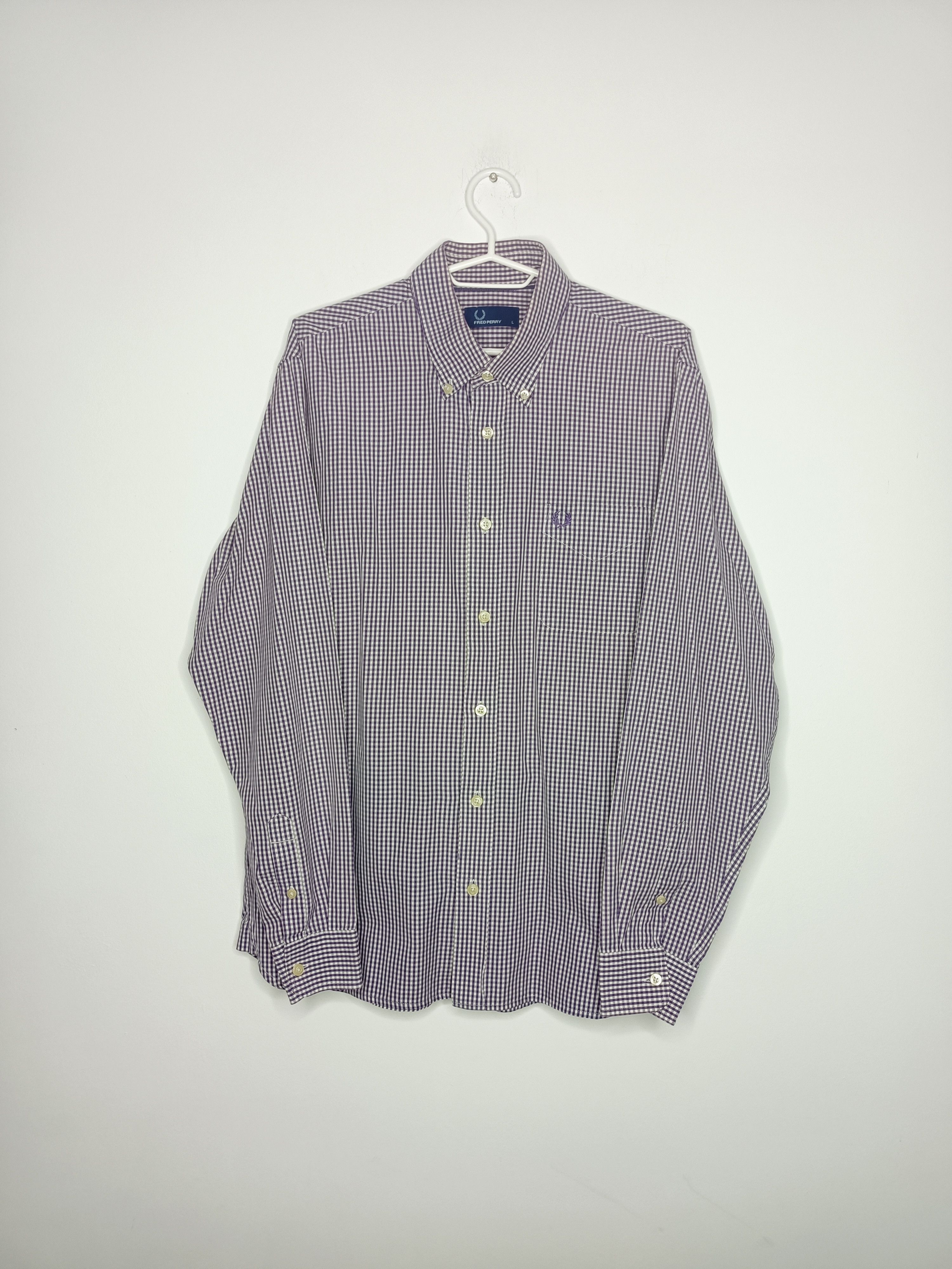 Fred Perry × Streetwear Purple checkered fred perry shirt | Grailed