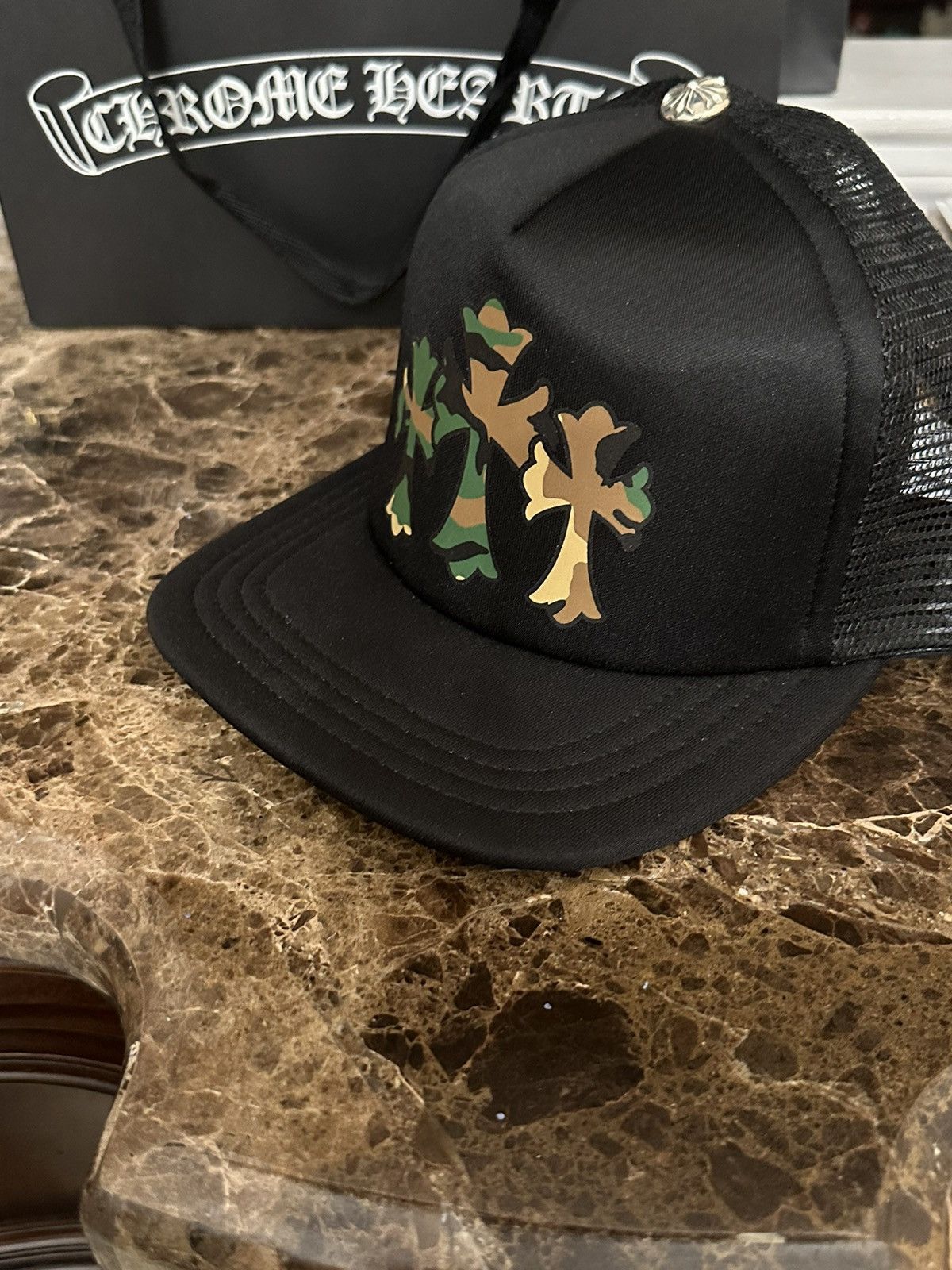 Chrome Hearts Chrome Hearts Triple Camo Cross Hat | Grailed