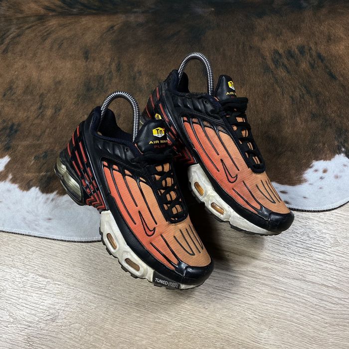 Nike NIKE TN AIR MAX PLUS Drill Swoosh Shoes Sneakers Lava Tiger | Grailed