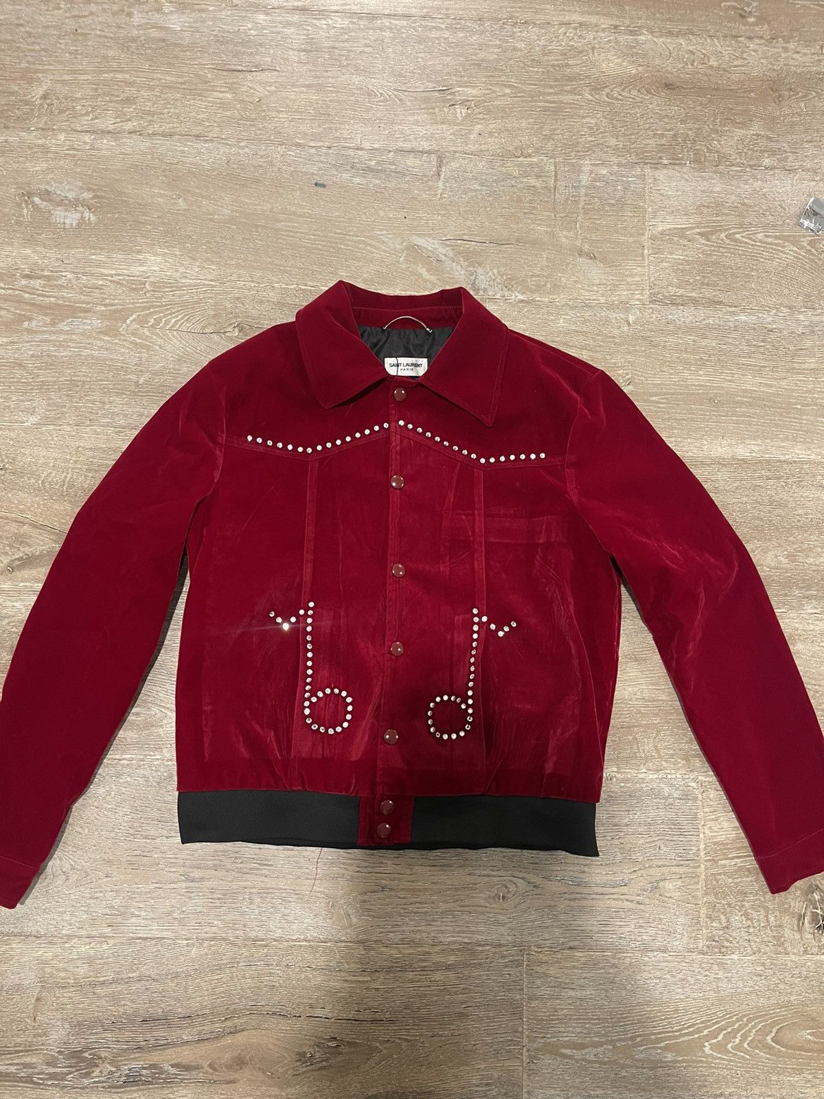 Saint Laurent Paris Saint Laurent AW16 crystal music note jacket | Grailed