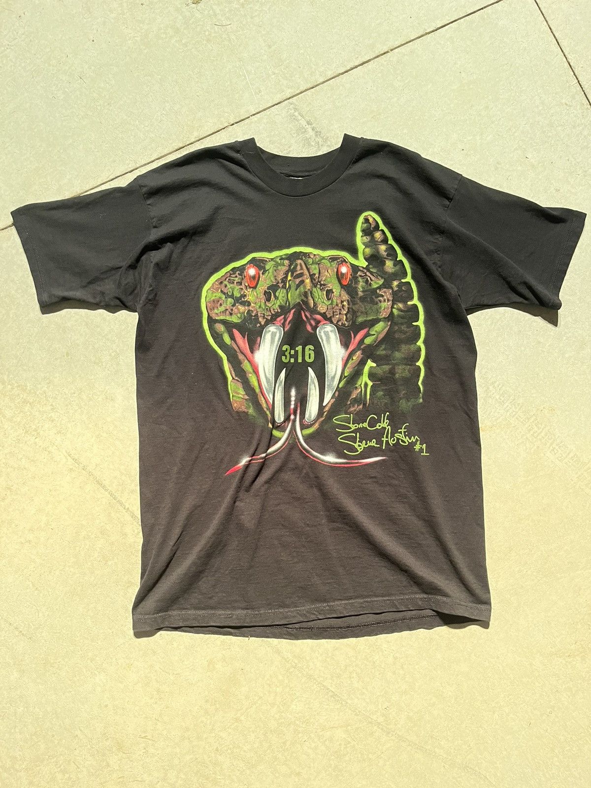 Vintage Vintage 1998 Stone Cold Steve Austin Snake Shirt WWF WWE | Grailed