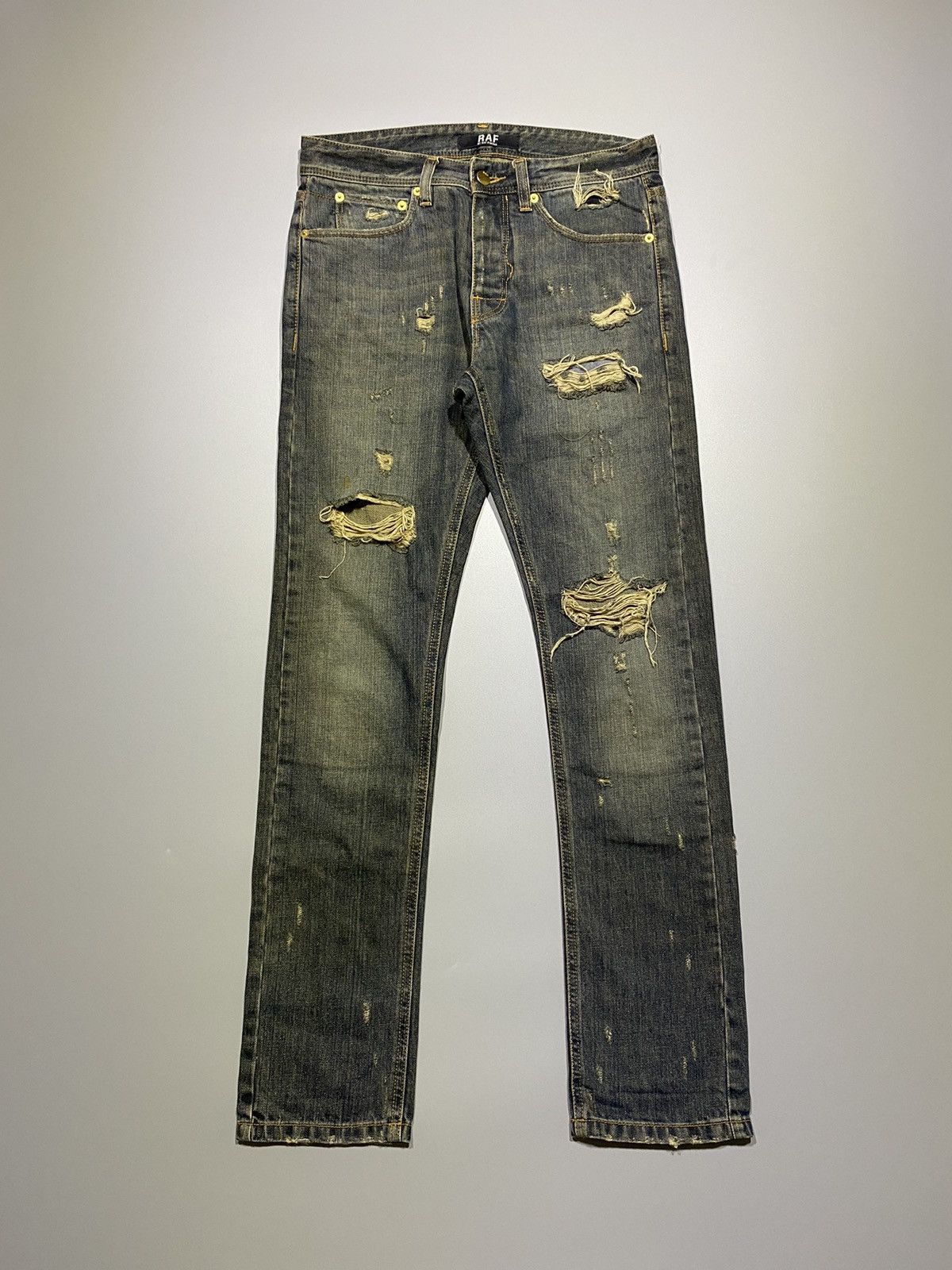Raf by Raf Simons Distressed Jeans | Grailed