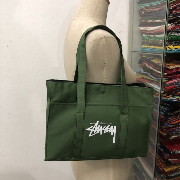 Stussy AUTHENTIC 🇯🇵 Stussy Magazine Military Colour Tote Bag | Grailed