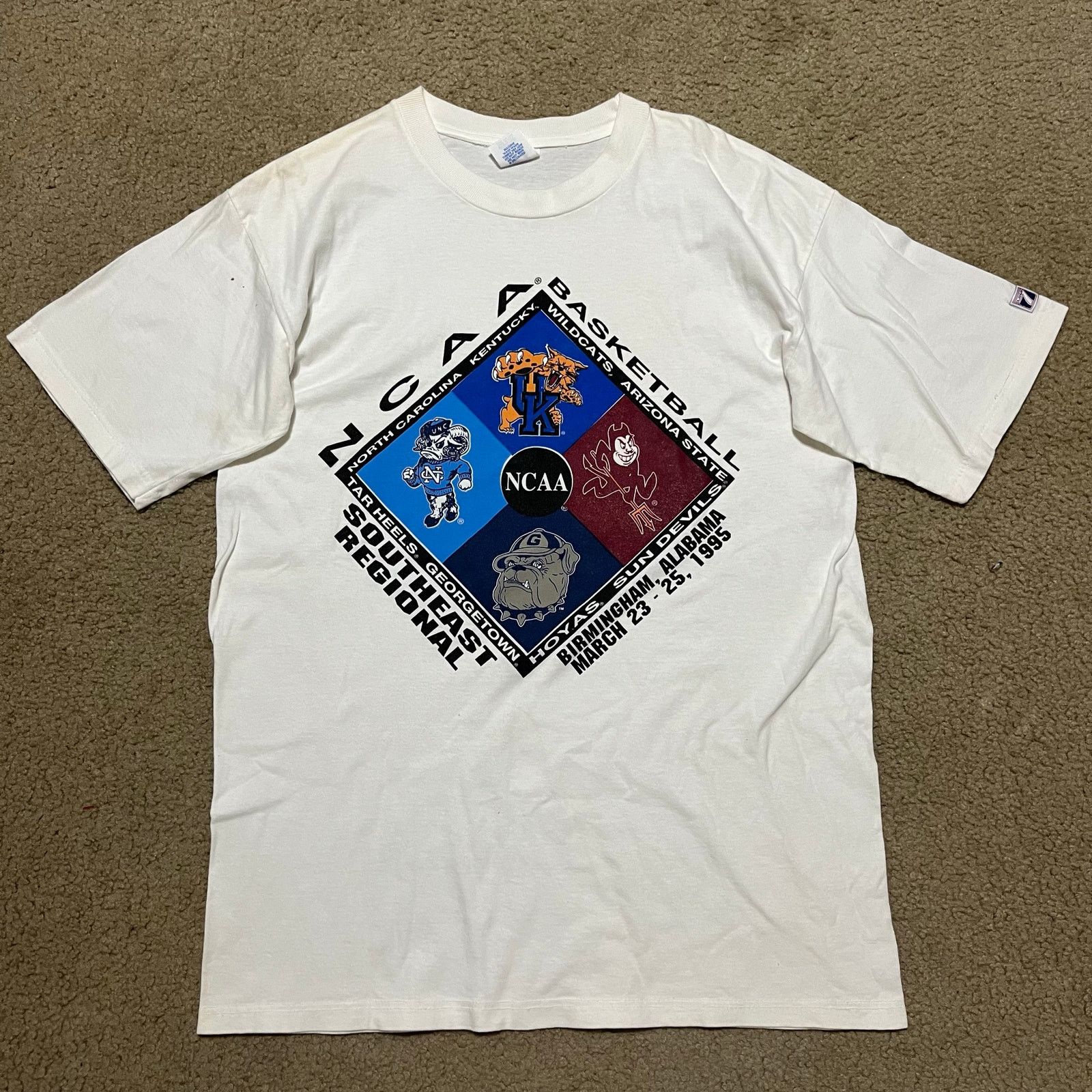 Logo 7 Vintage 1995 March Madness Blue Bloods South Region Graphic ...