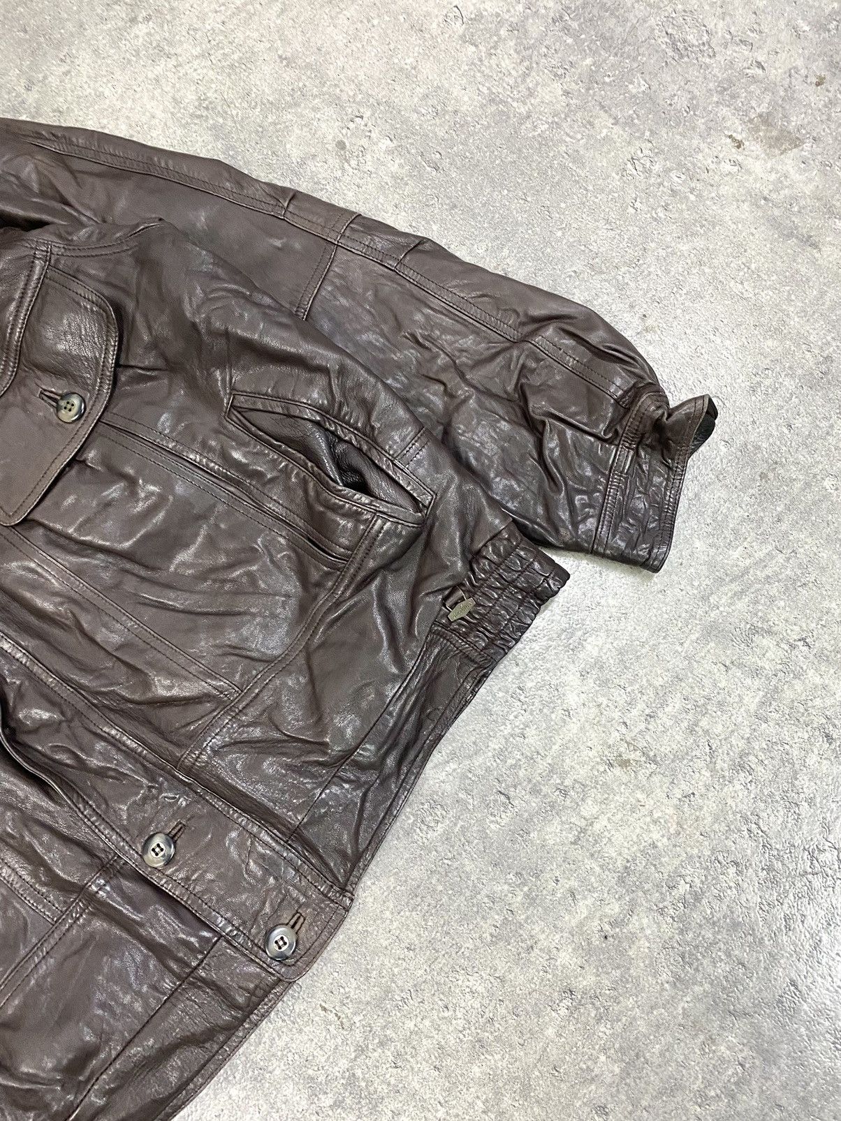 Junya Watanabe × Leather Jacket × Vintage ᶠᵃⁿᶜʸᵍᵘʸ 80s Boxy Leather ...