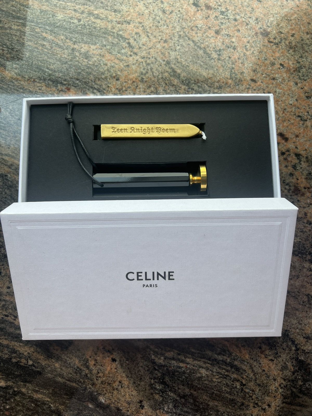 Celine × Hedi Slimane Celine Hedi slimane teen knight wax stamp VIP ...
