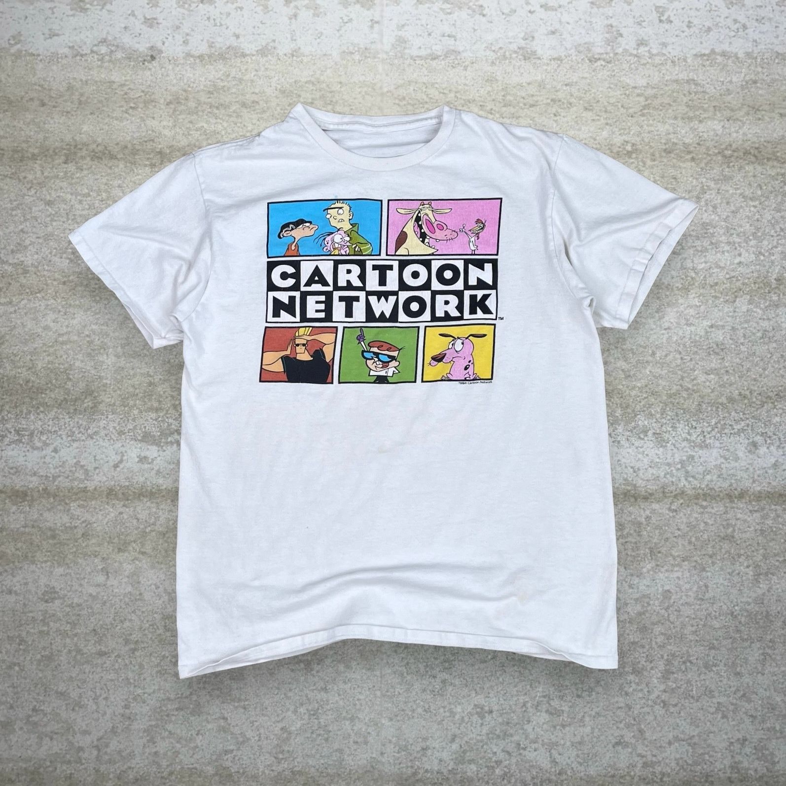 Vintage Crazy Cartoon Network Shirt White Cotton Short Sleeve | Grailed