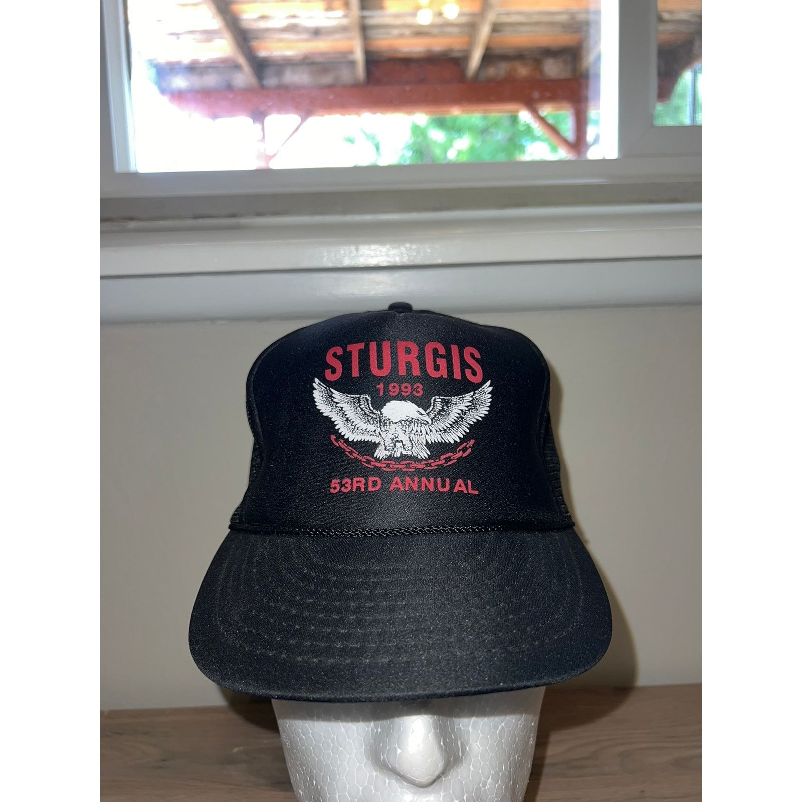 Vintage 1993 Sturgis Motorcycle Biker Rally Snapback Hat VTG 90s OS ...