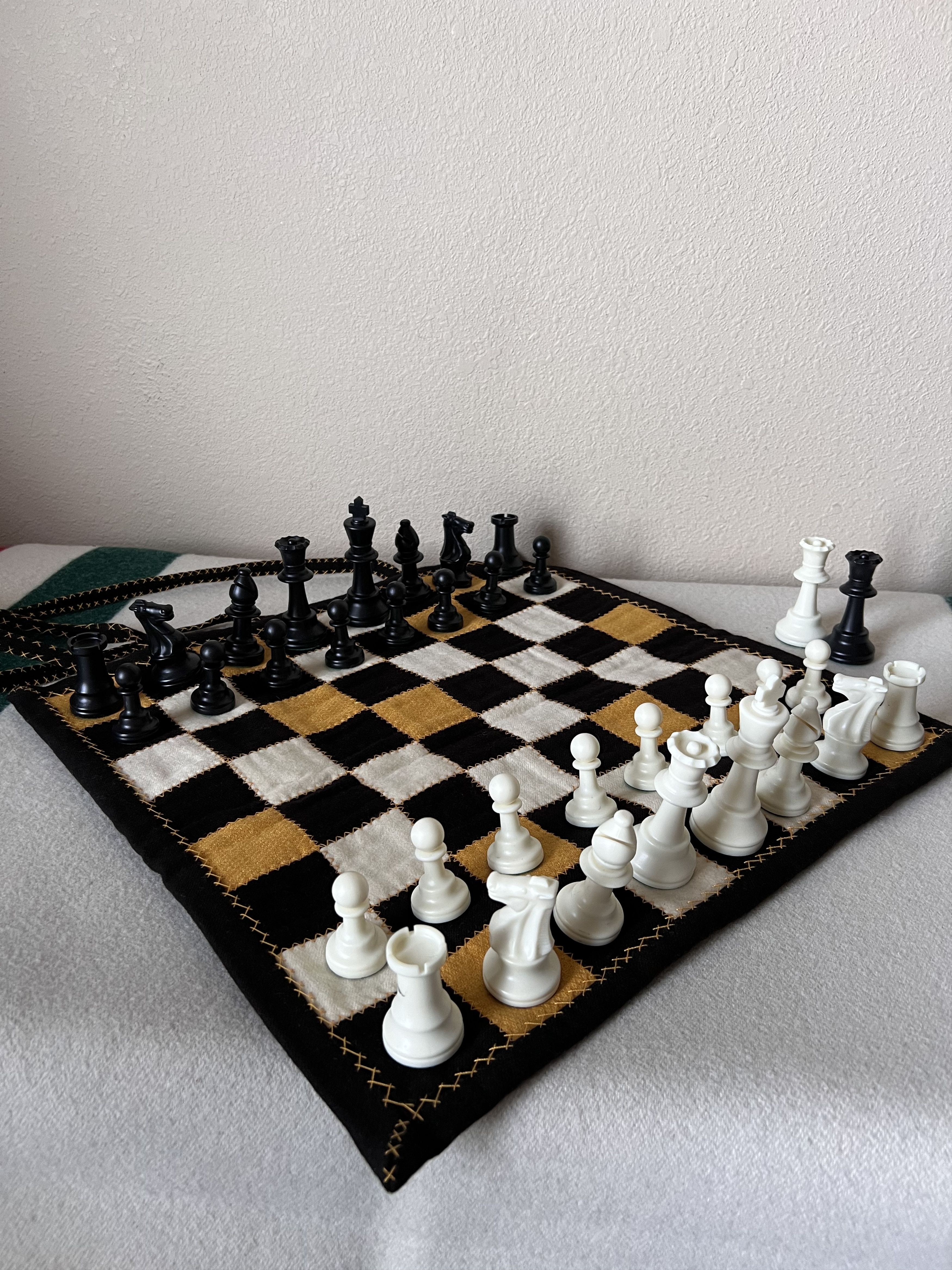 Bode Bode Wool Chess Board Game Travel Set in Brown | Grailed