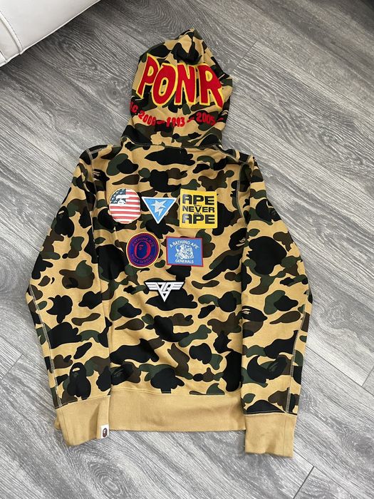 Bape 1st Camo PONR Shark Full Zip Hoodie | Grailed