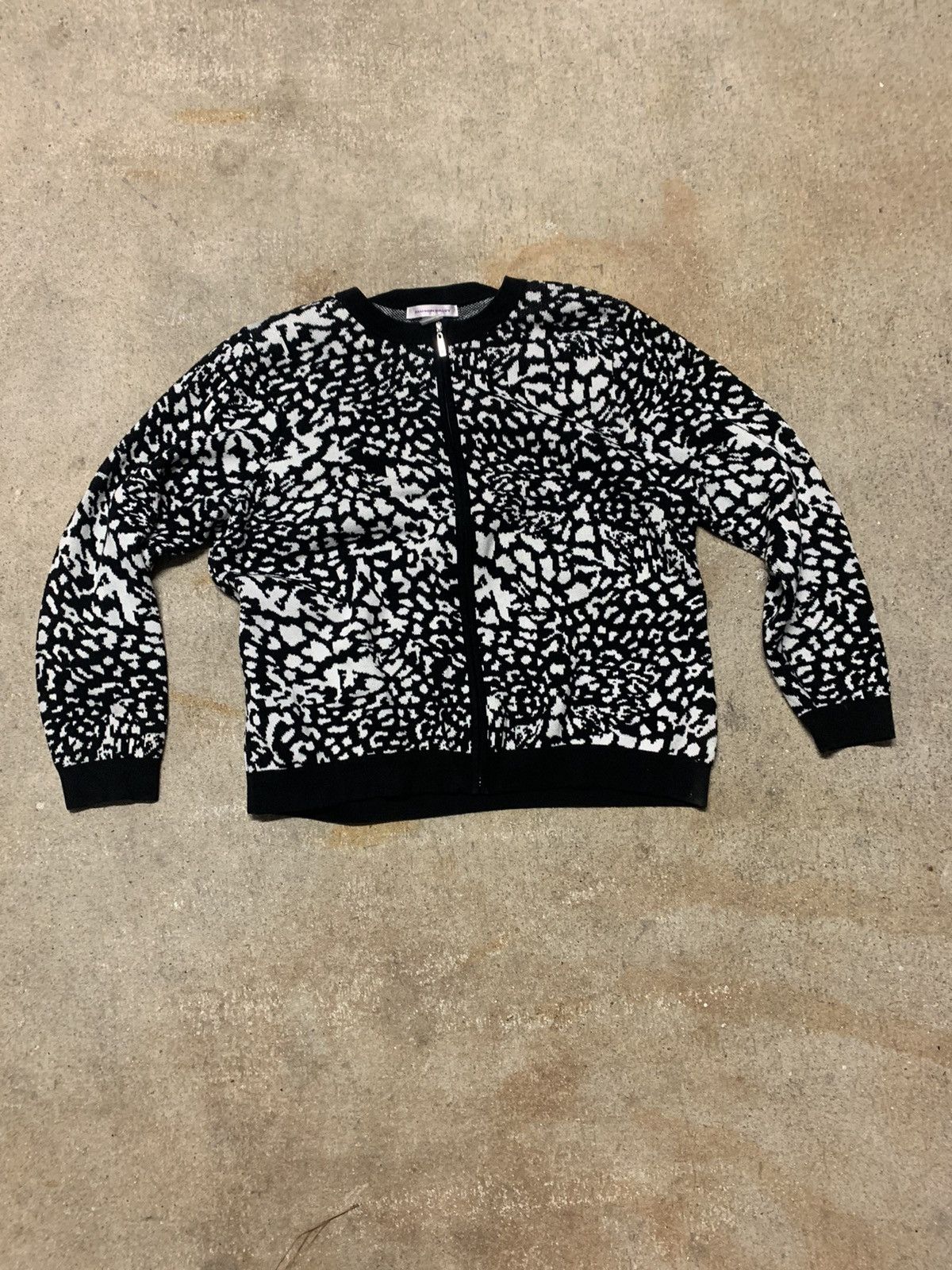 Designer Zebra Print Streetwear Designer Cardigan Zip | Grailed