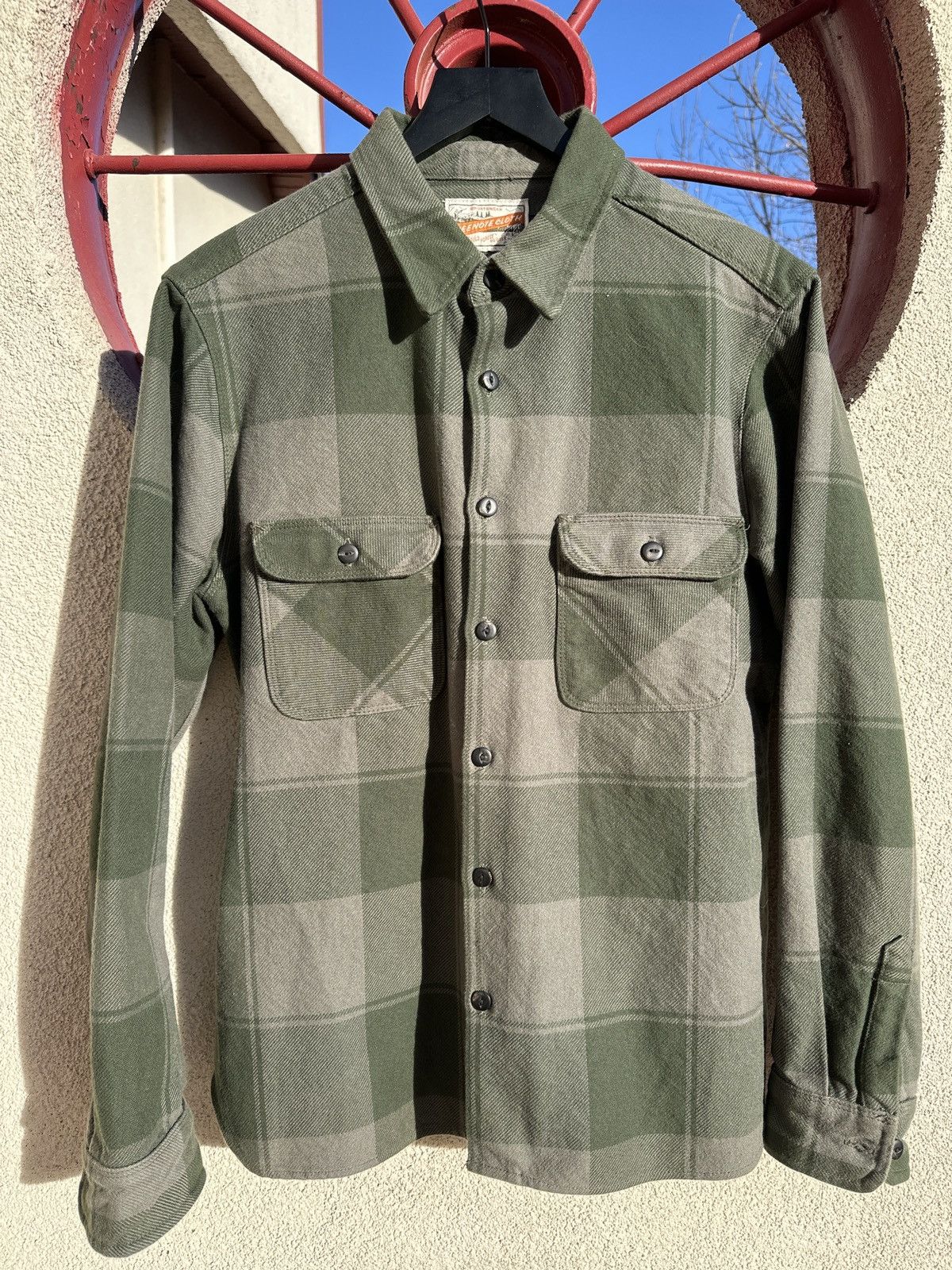 Freenote Freenote Cloth - Benson Olive Buffalo Plaid | Grailed