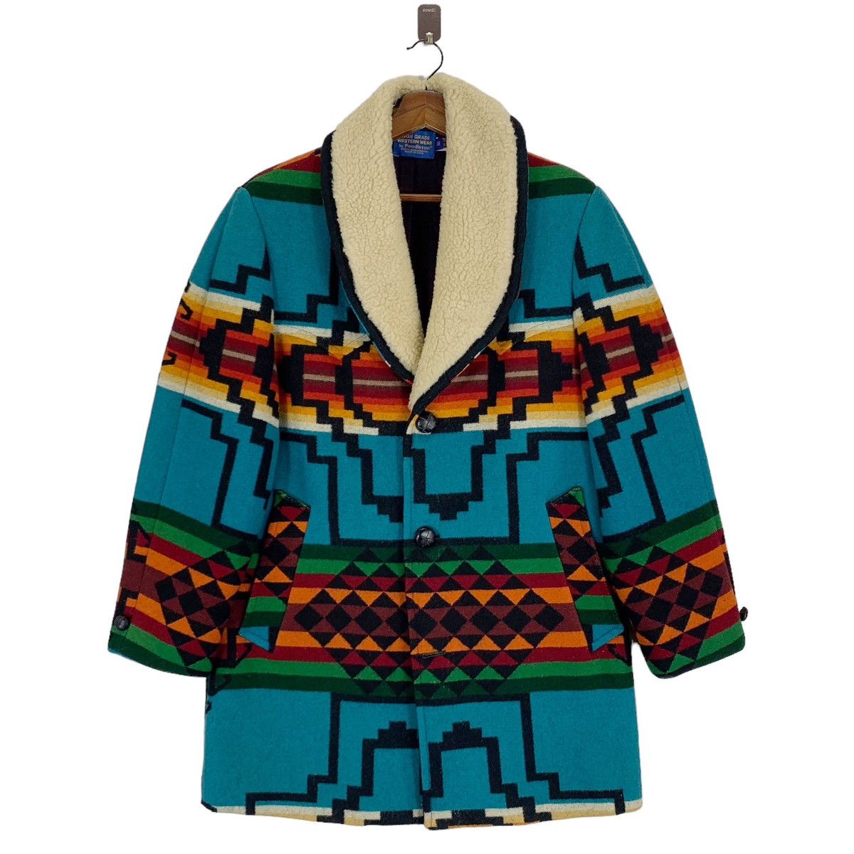 Vintage VINTAGE PENDLETON SOUTHWESTERN NATIVE AMERICAN WOOL COAT | Grailed