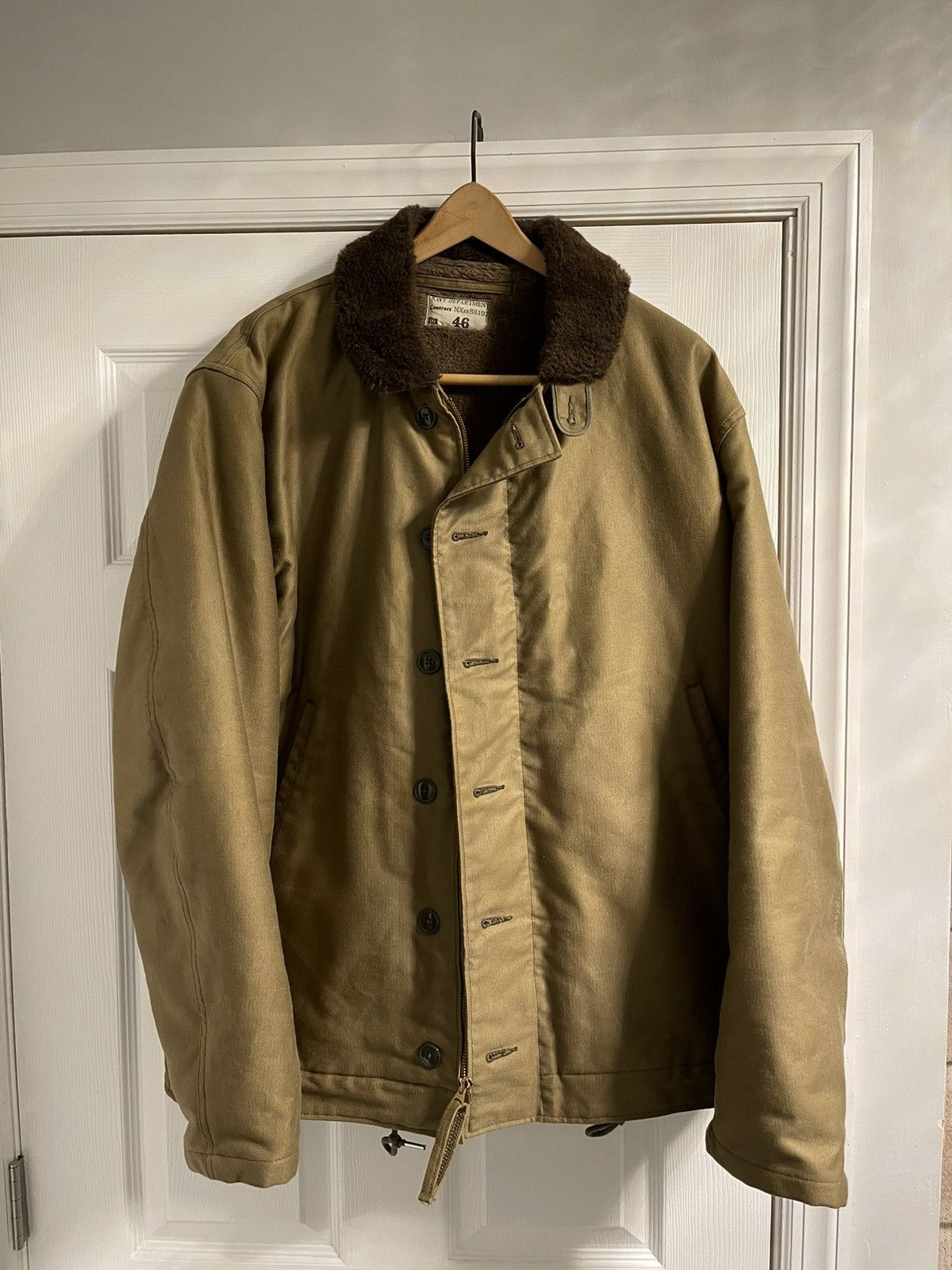 The Real McCoy's the real mccoy's | n-1 deck jacket (khaki plain) 46 | Grailed