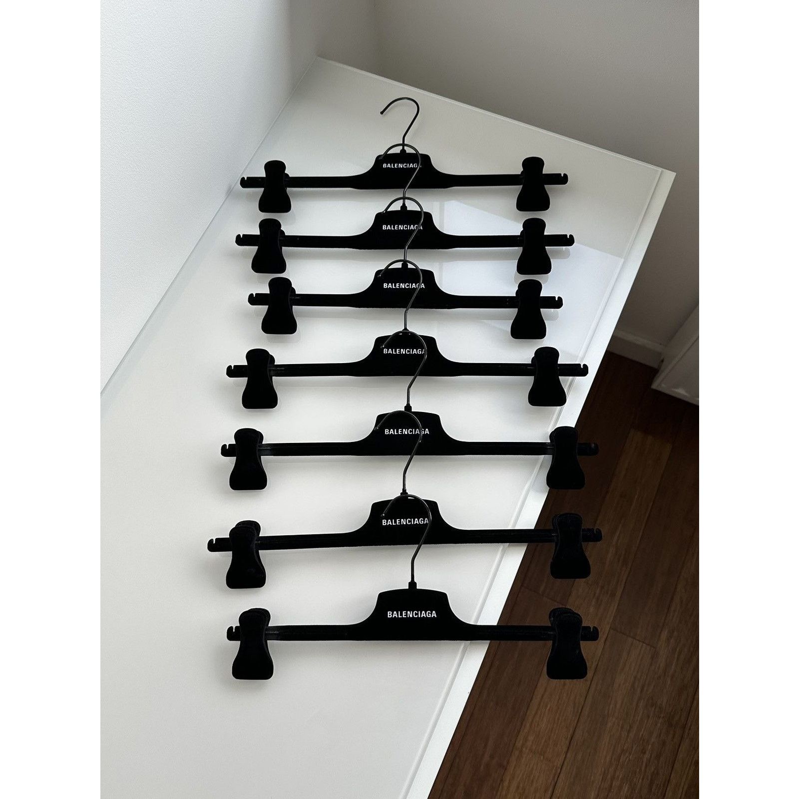 Balenciaga Balenciaga premium made in italy metal velour black hangers ...