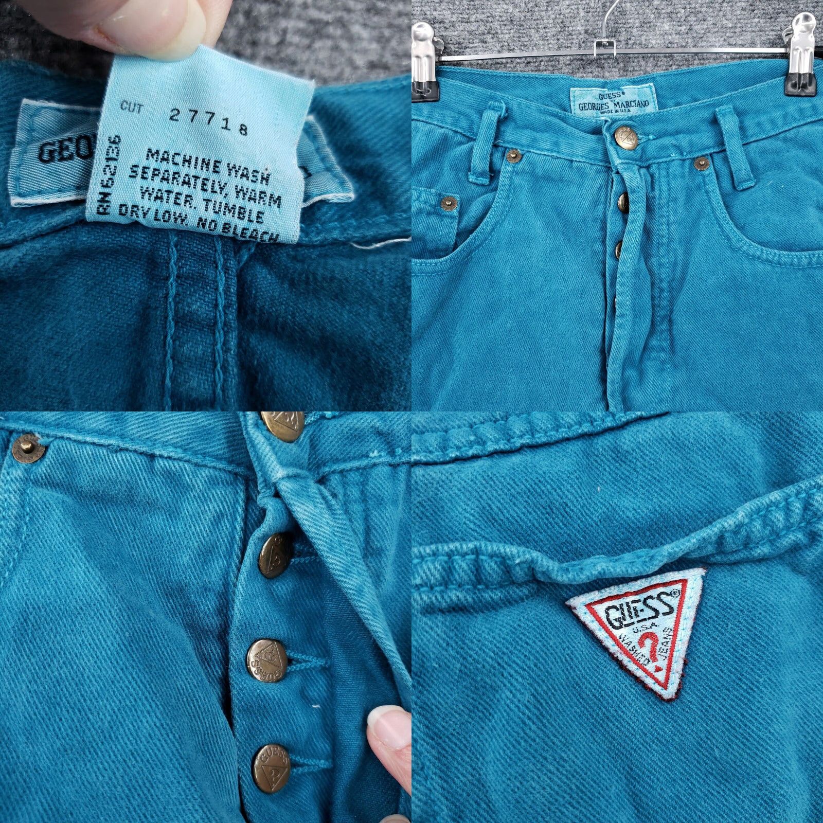 Guess Womens Guess Shorts Blue High Rise 6" Extra Short Bermuda Denim ...