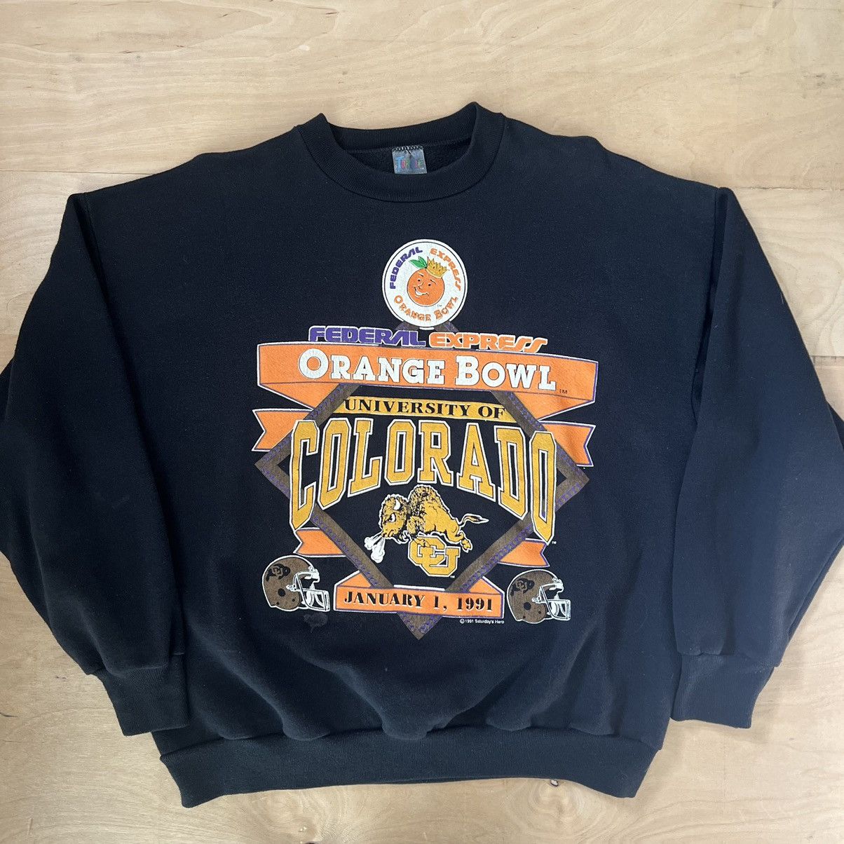 Vintage Vintage Colorado Buffaloes Sweatshirt M Black 90s Football ...