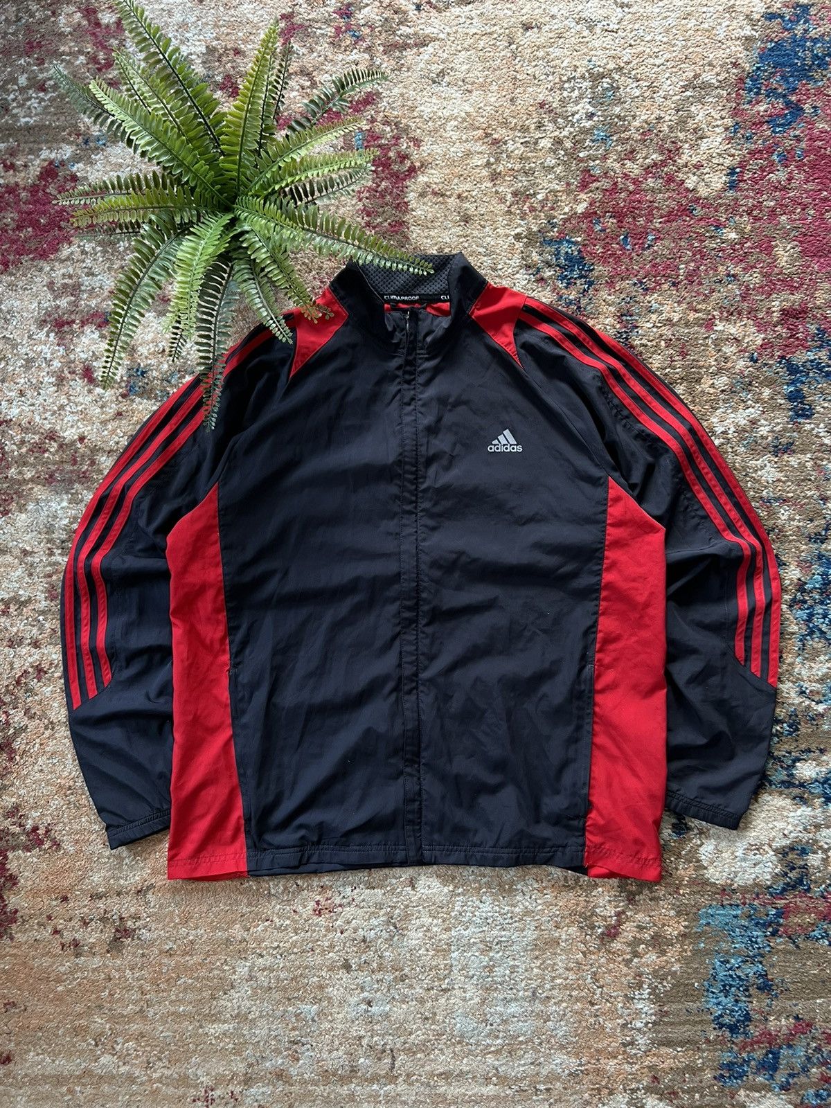 Adidas 90’s ADIDAS RETRO CLIMAPROOF TRACK JACKET 3 STRIPES Y2K | Grailed