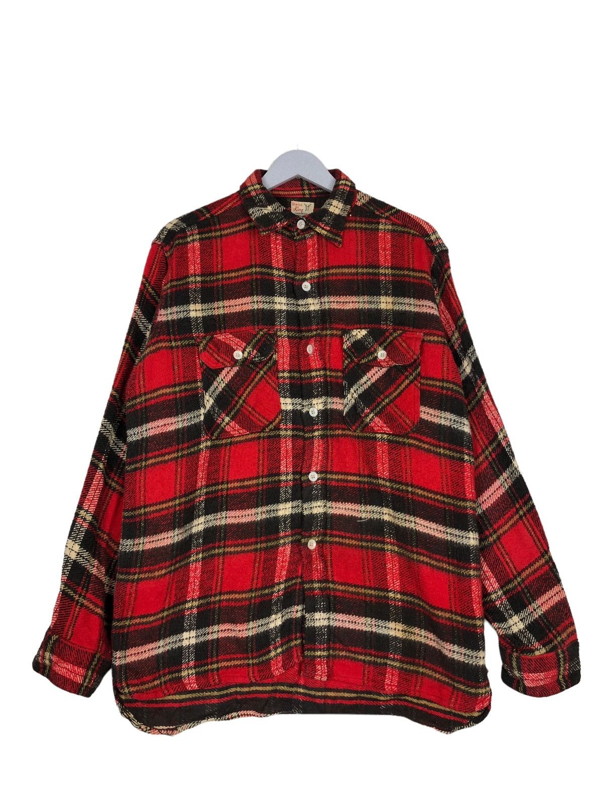 Vintage 🔥 VINTAGE 50s WINTER KING SANFORIZED PLAID FLANNEL SHIRT | Grailed