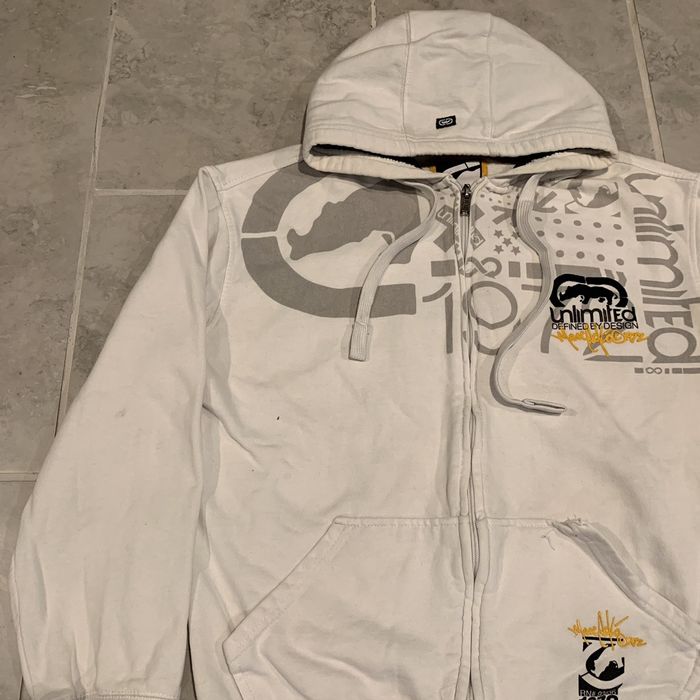 Archival Clothing Vintage y2k Ecko Unltd. Classic rhino logo zip up hoodie | Grailed