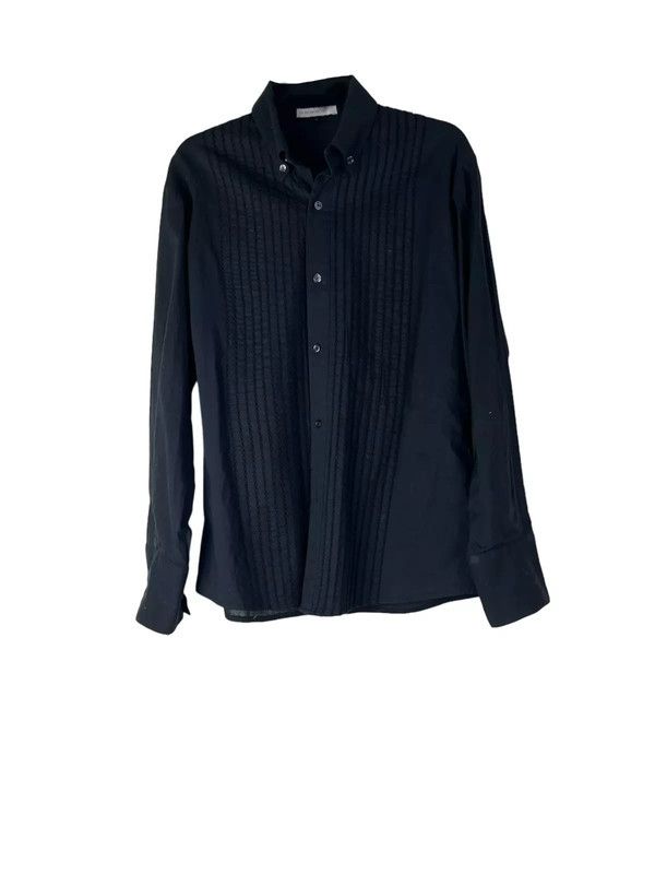 Other Black sheer embroidered tuxedo button down | Grailed