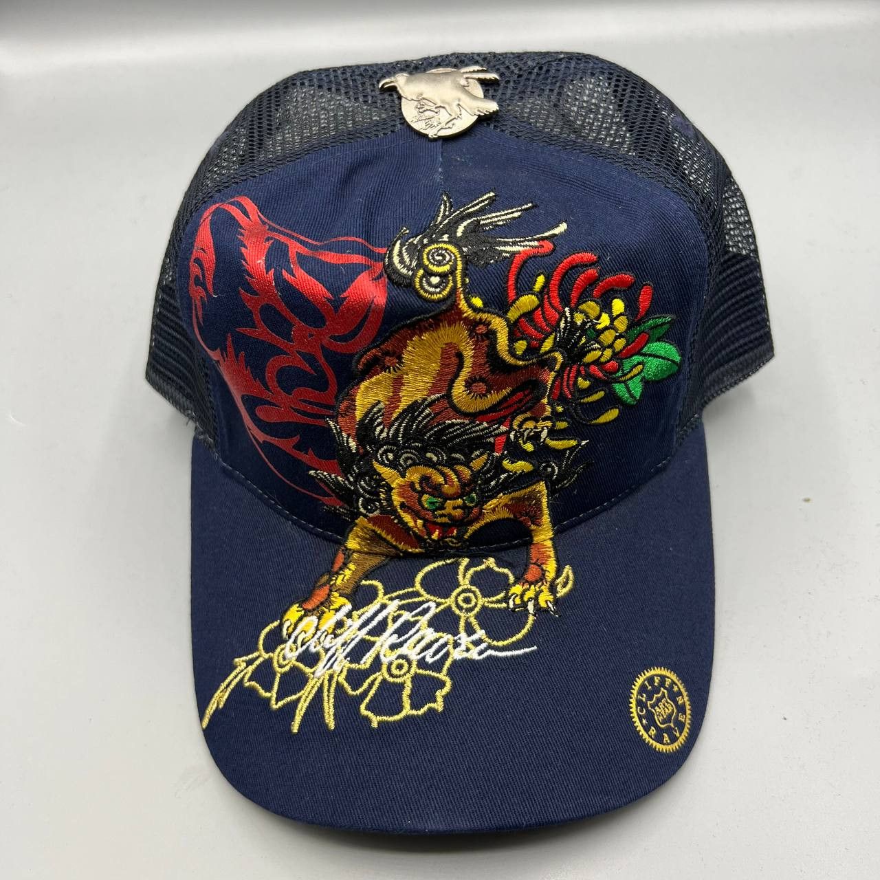 Ed Hardy Vintage Cliff Raven Hat Japanese tattoo Snap back Trucker ...