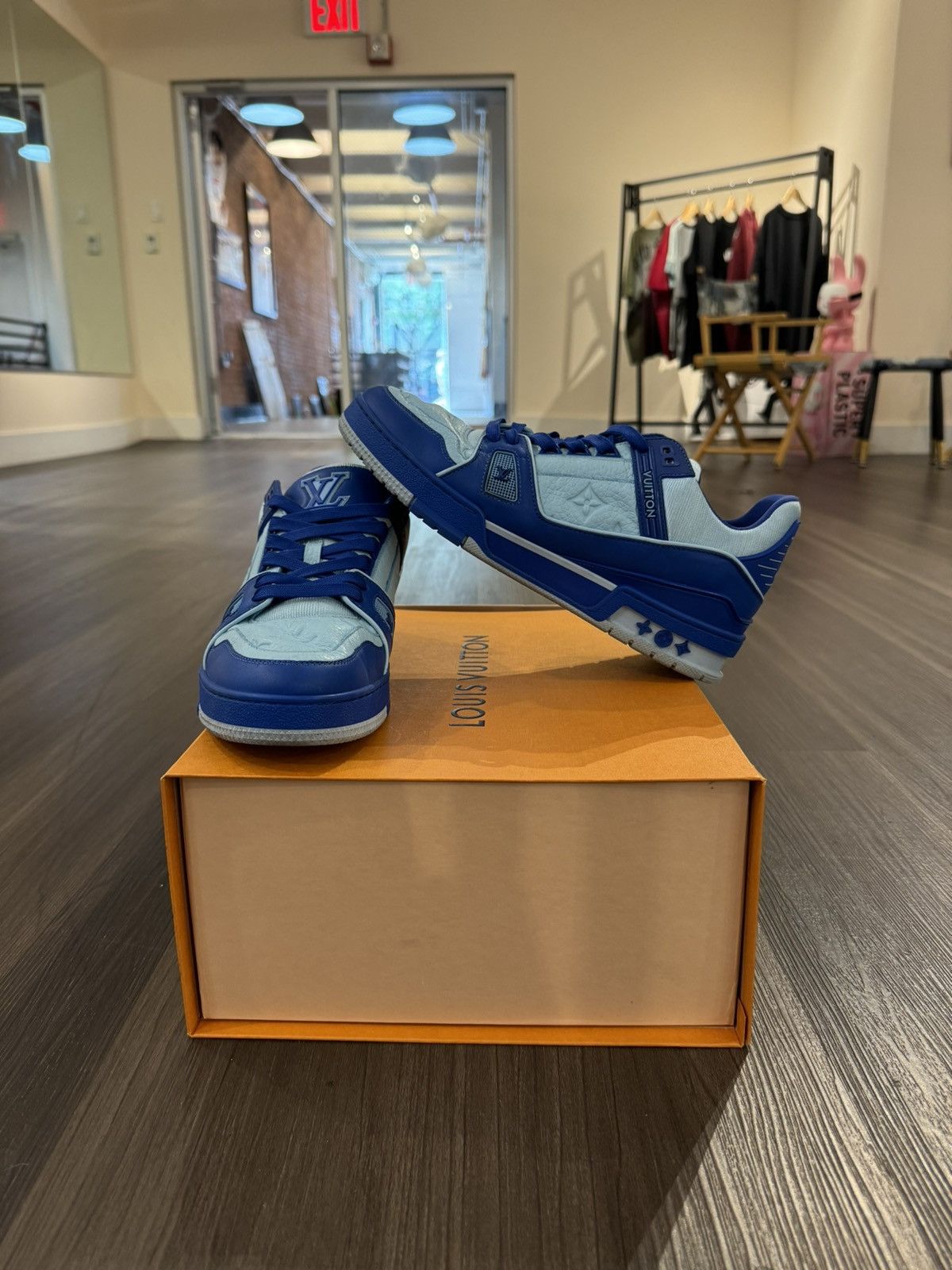 Louis Vuitton Louis Vuitton Trainer Low Blue/Blue | Grailed